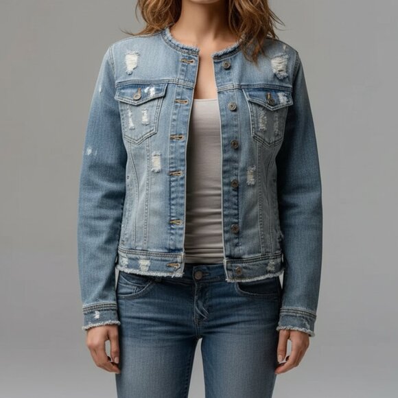 Hidden | Jackets & Coats | Hidden Distressed Denim Jacket Size Small ...